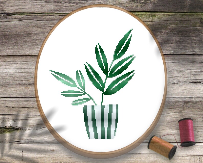 Leaves Cross Stitch Pattern, Nature Cross Stitch, Botanical Cross ...