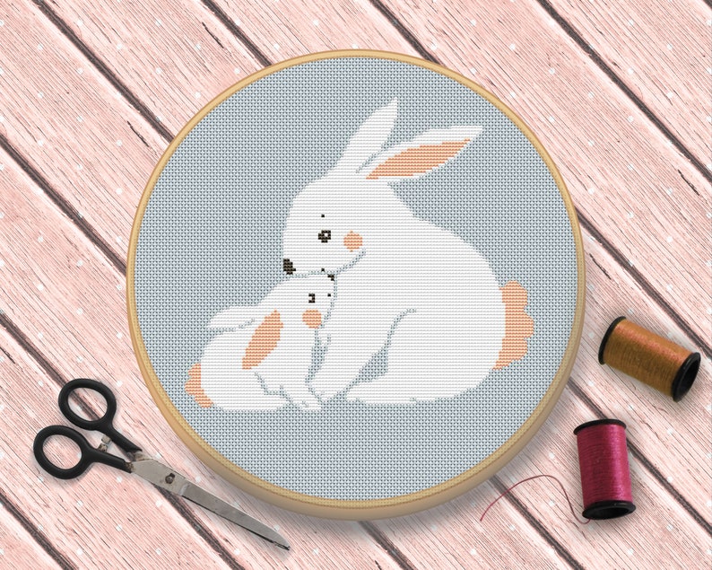 Bunny Nursery Cross Stitch Pattern / Bunny Family / PDF Cross Stitch ...