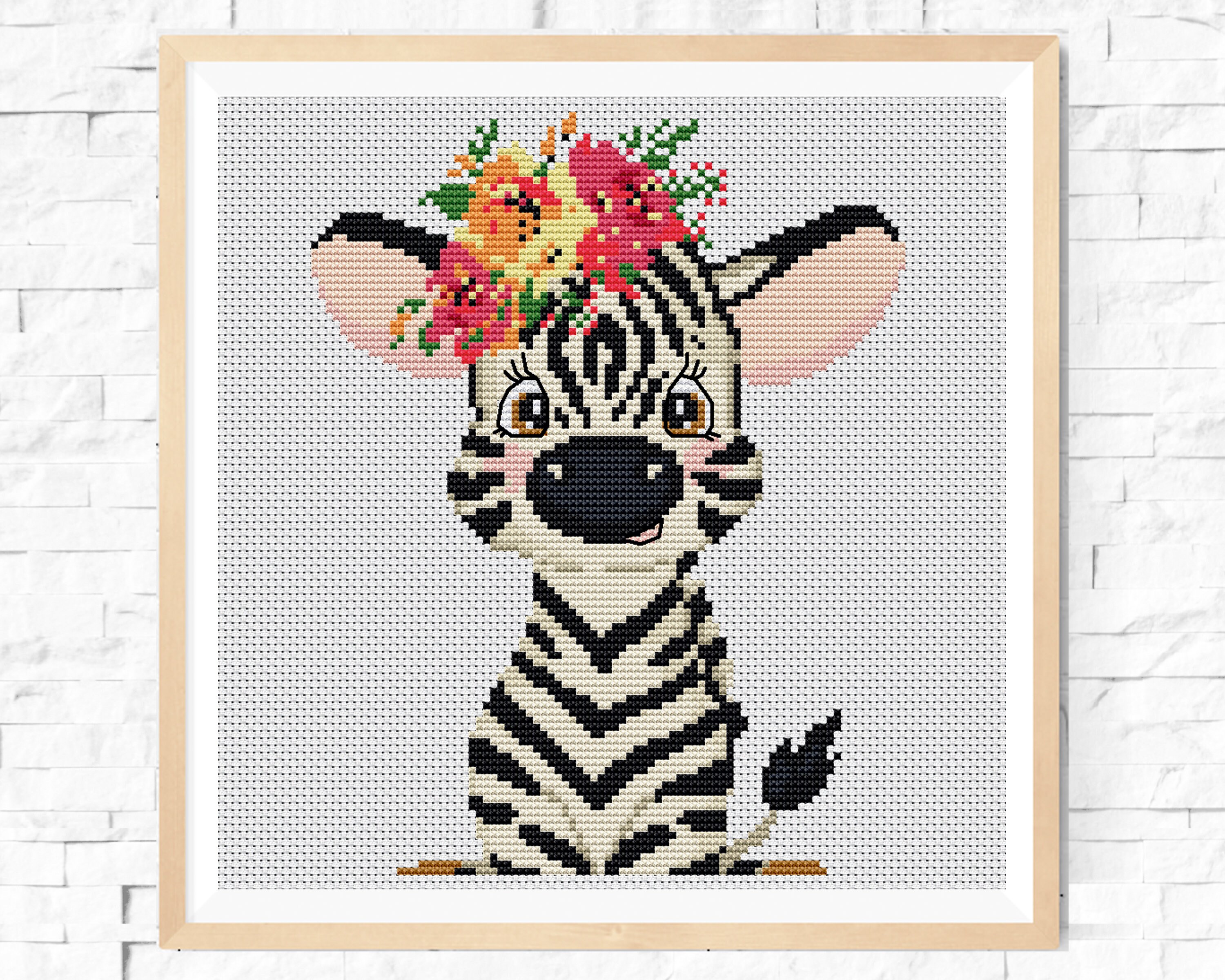 Zebra Baby Cross Stitch Pattern. Nursery Cross Stitch Pattern - Etsy