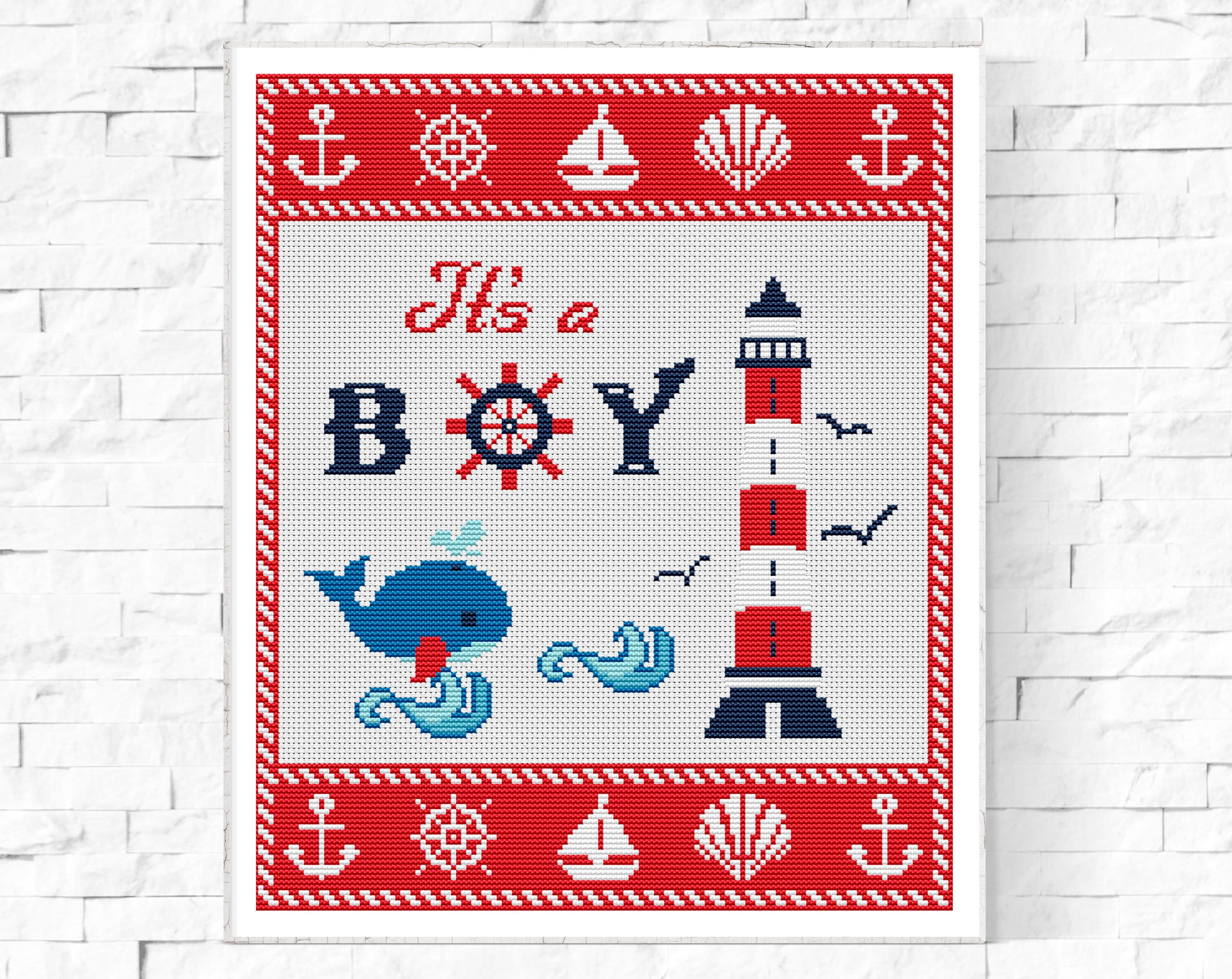 Baby Boy Cross Stitch Pattern Boy Nursery Cross Stitch | Etsy