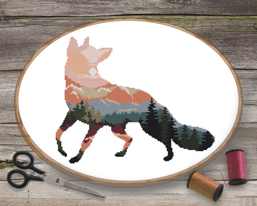 Fox Cross Stitch Pattern, Animal Cross Stitch, Cross Stitch Fox, Cross ...