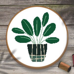 Plant Cross Stitch Pattern, Floral Cross Stitch, Botanical Cross Stitch ...