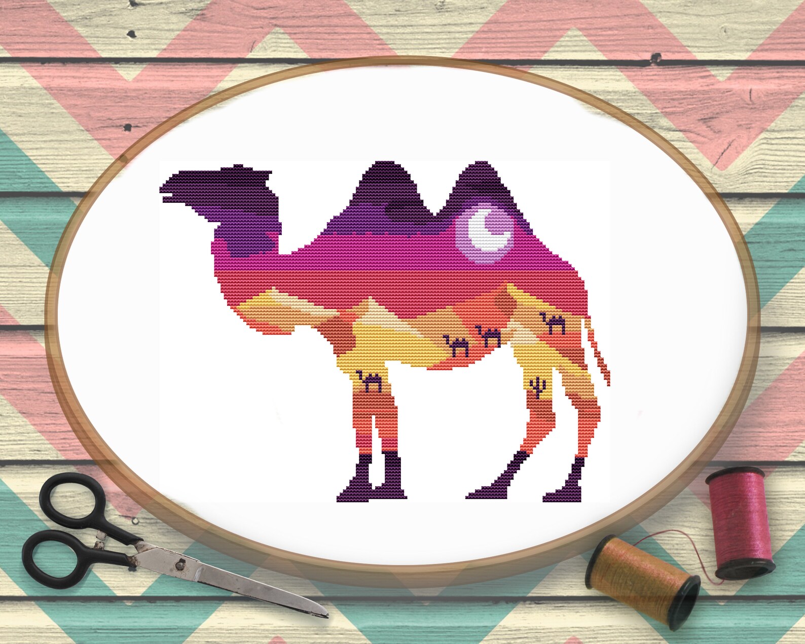Camel Cross Stitch Pattern Desert Cross Stitch Pattern - Etsy