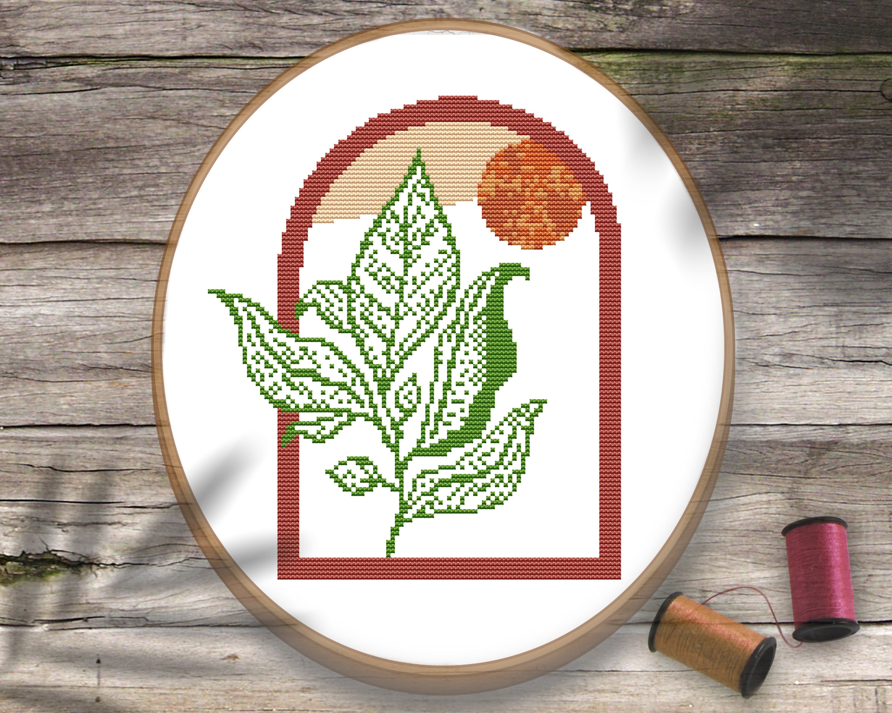 Boho Cross Stitch Pattern Floral Cross Stitch Modern Cross - Etsy