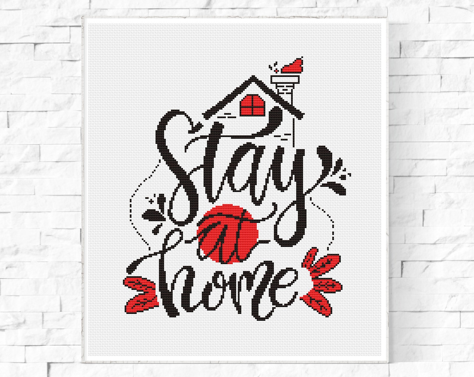 Stay at Home Cross Stitch Pattern Corona Cross Stitch - Etsy