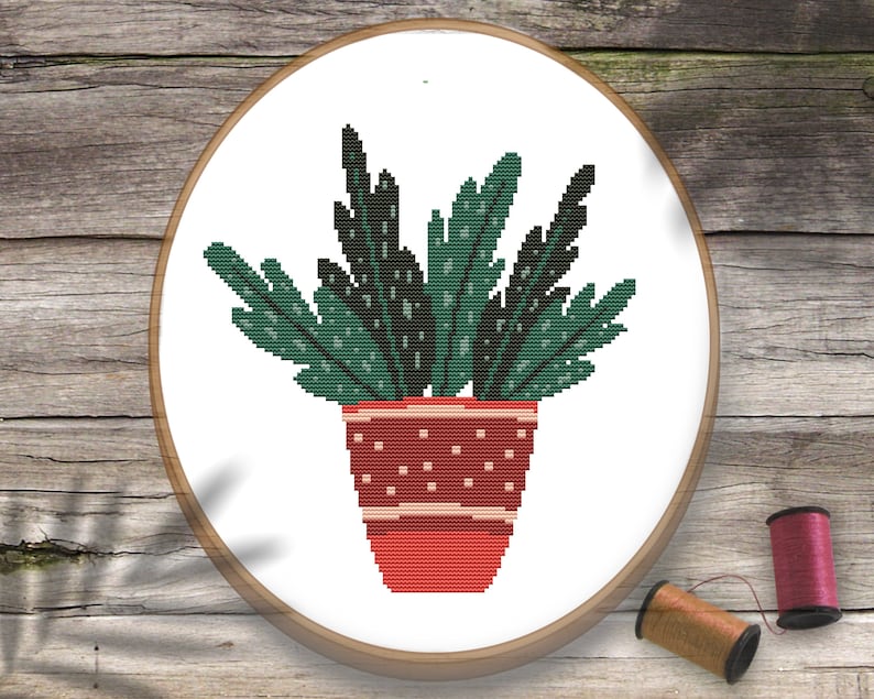 Plant Cross Stitch Pattern Floral Cross Stitch Botanical - Etsy