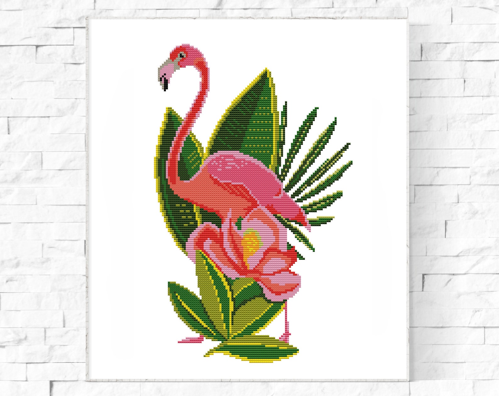 Flamingo Cross Stitch Pattern Bird Cross Stitch Pattern - Etsy