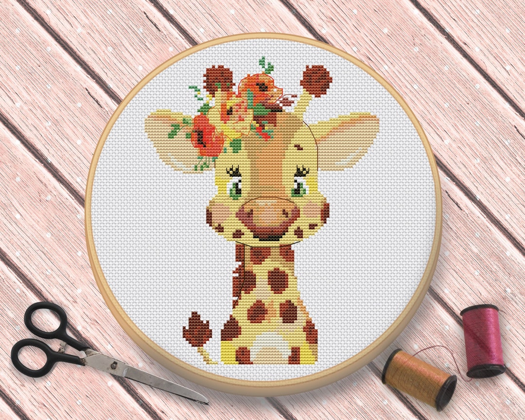 Giraffee Baby Cross Stitch Pattern. Nursery Cross Stitch Pattern PDF ...