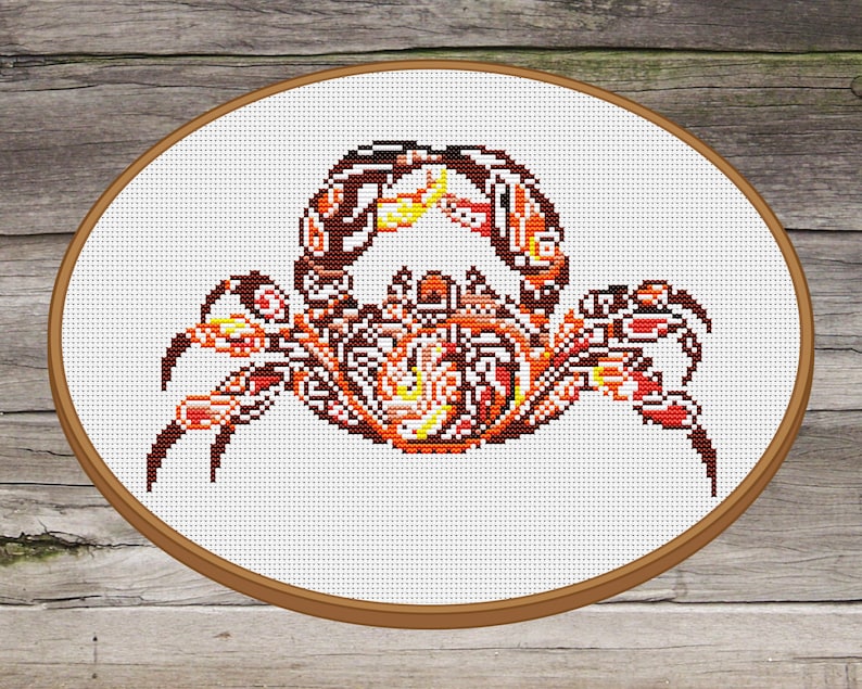 Cancer Zodiac Cross Stitch Pattern, Astrology Cross Stitch Pattern ...