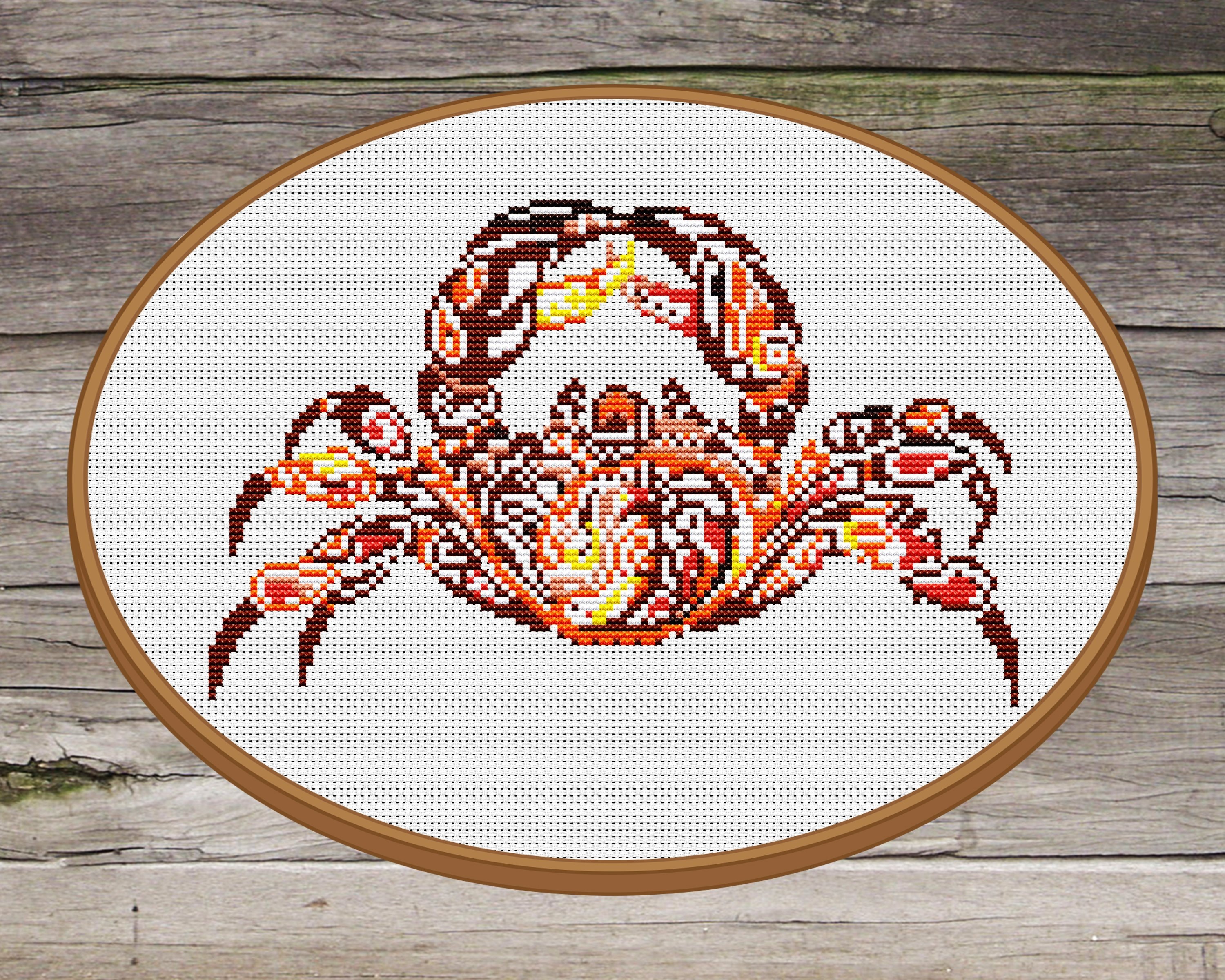 Cancer Zodiac Cross Stitch Pattern, Astrology Cross Stitch Pattern ...