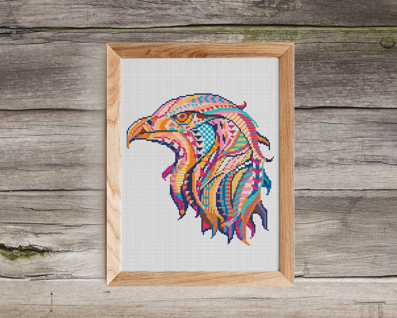Mandala Eagle. Cross Stitch Pattern PDF. Cross Stitch Supply. Hand ...