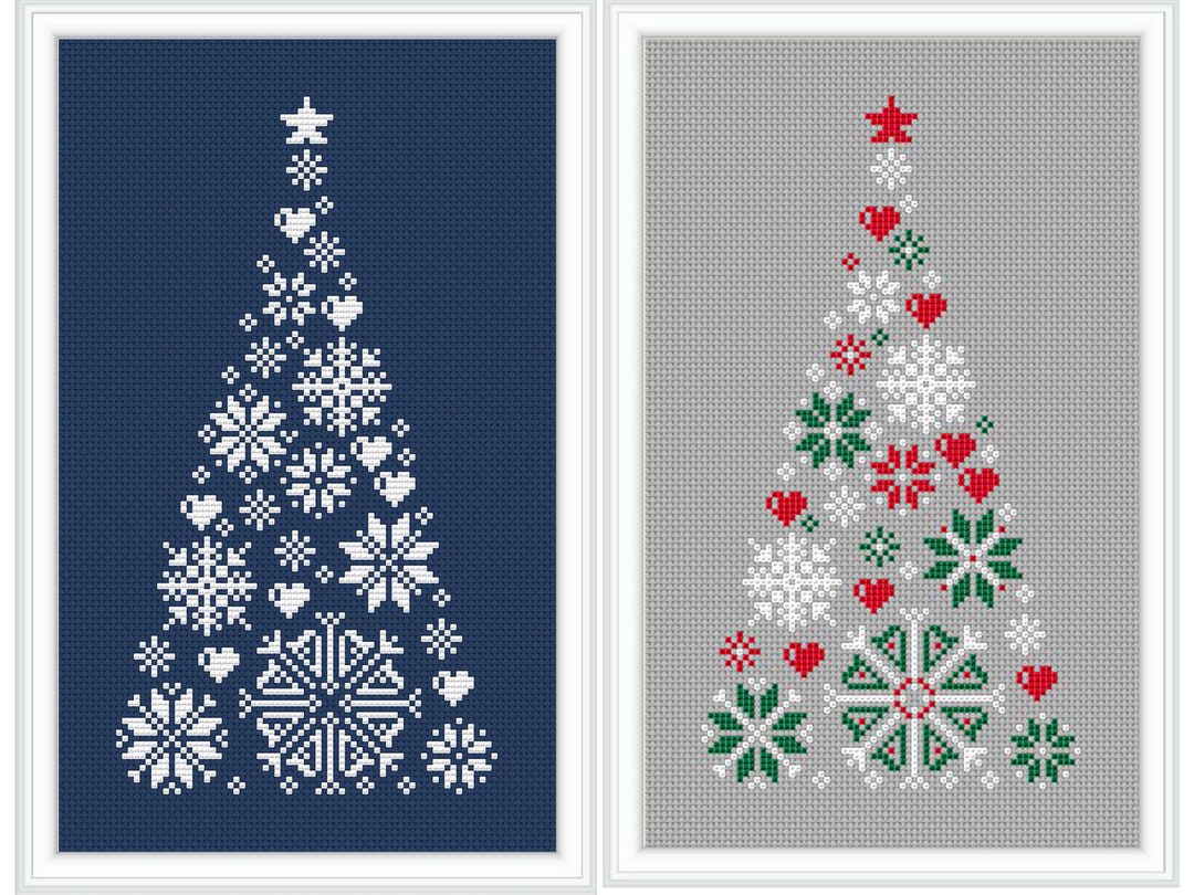 Christmas Tree Cross Stitch Pattern, Christmas Bauble Cross Stitch ...