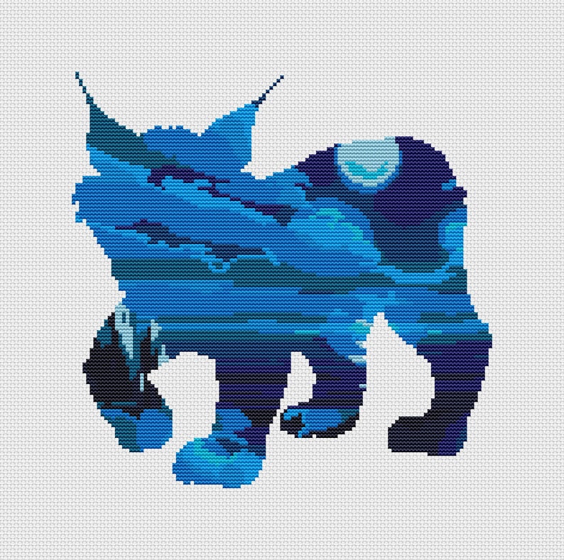 Lynx Cross Stitch Pattern Landscape Cross Stitch Cat Cross - Etsy