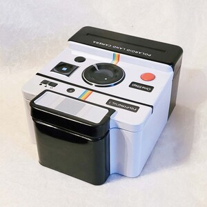 Unusual Vintage Style Polaroid Camera Storage Tin, Attractive Design in ...