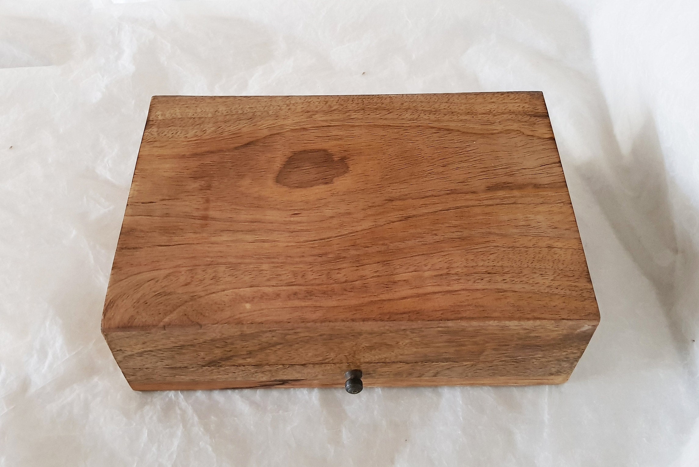 Attractive rectangular wooden trinket box from India | Etsy