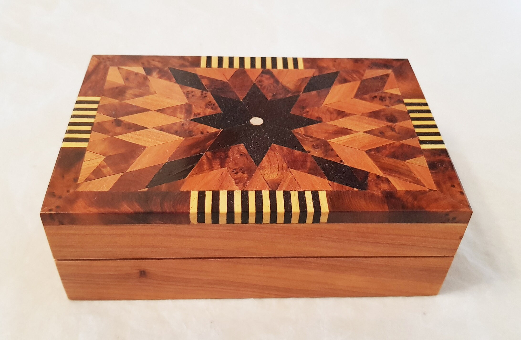 Rectangular Vintage Wooden Trinket Box Hand Decorated in | Etsy