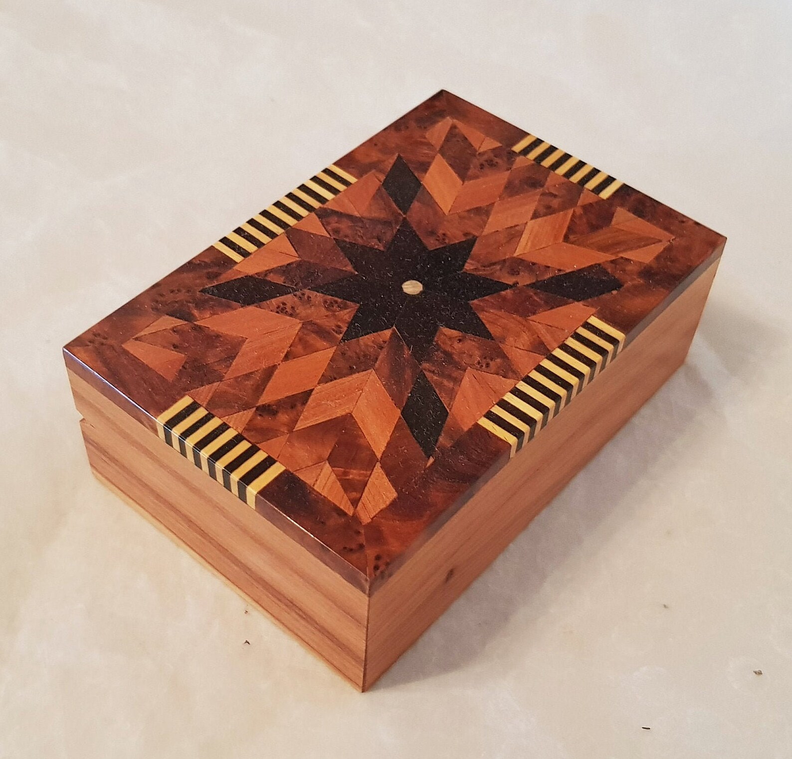 Rectangular Vintage Wooden Trinket Box Hand Decorated in | Etsy