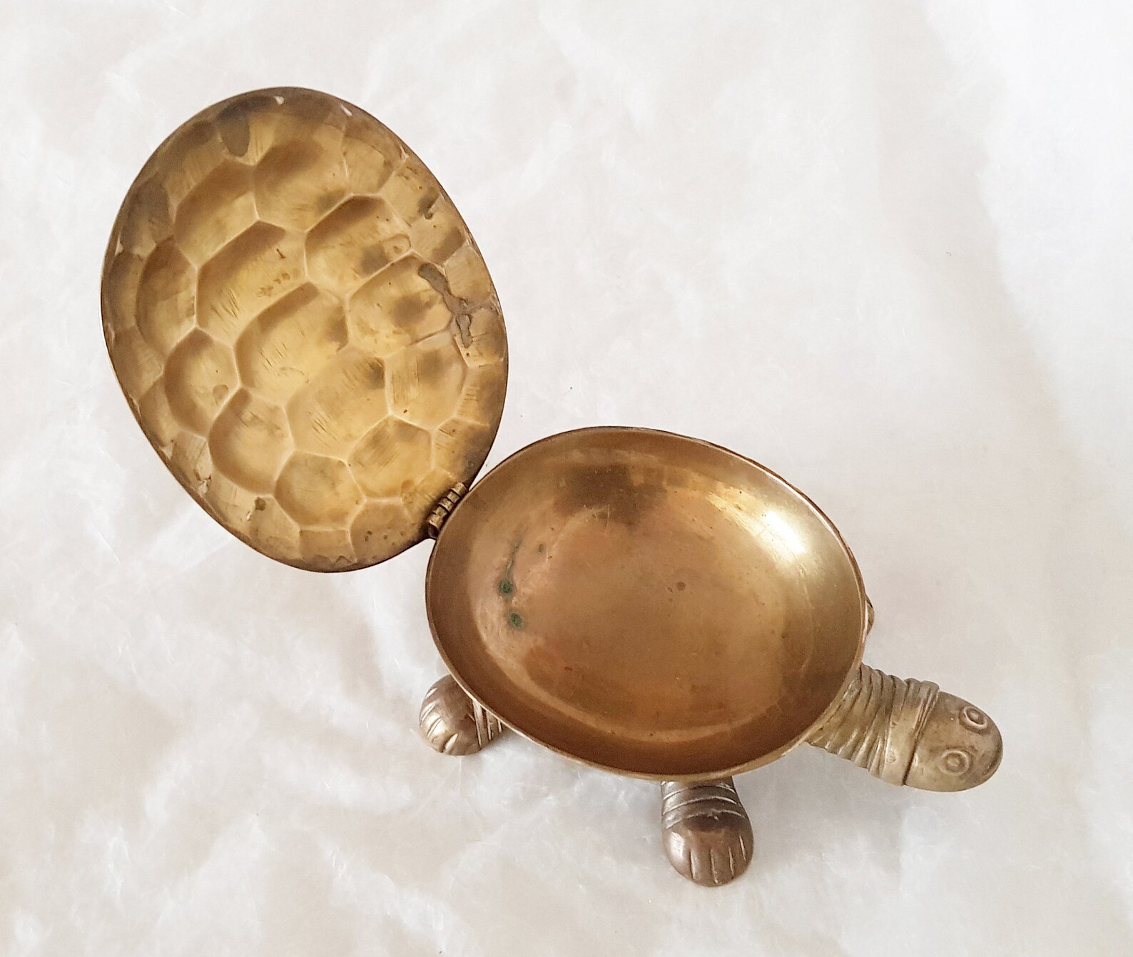 Large Unusual Vintage Brass Tortoise Shaped Trinket Box - Etsy