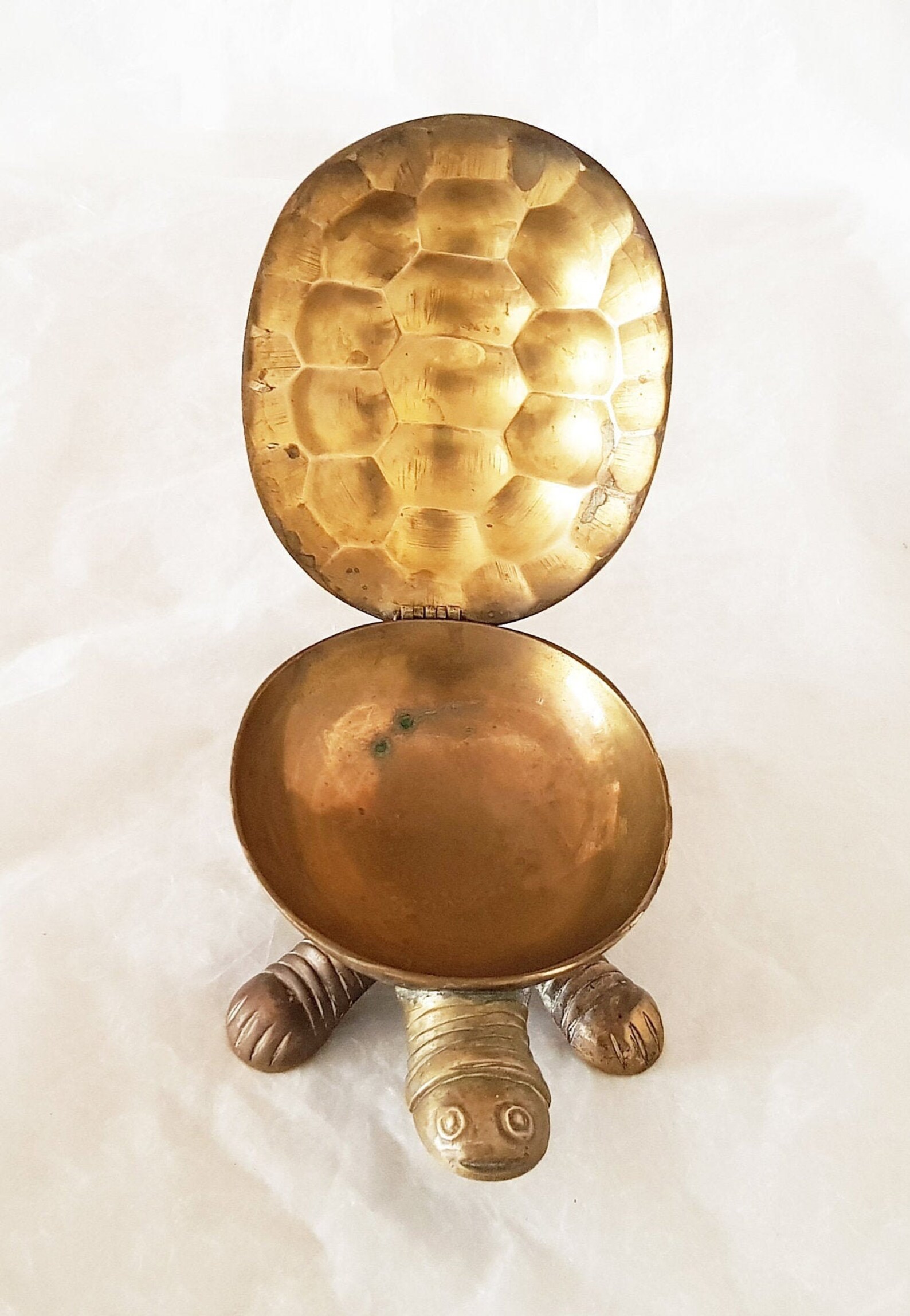 Large Unusual Vintage Brass Tortoise Shaped Trinket Box - Etsy