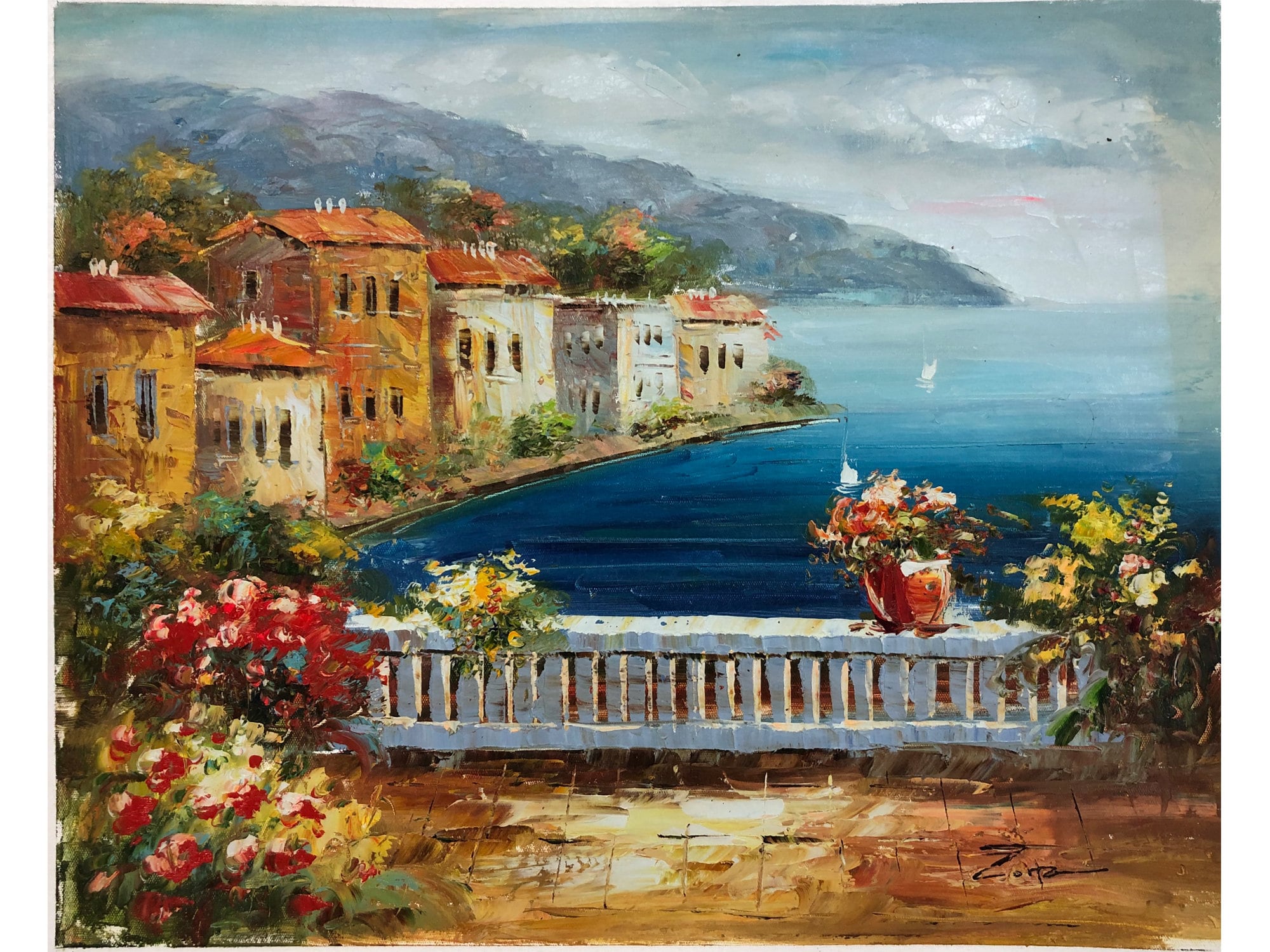 Art & Collectibles Painting Wall art Italian Riviera original oil ...