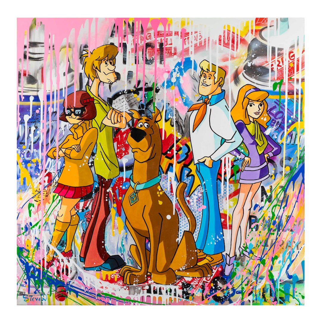 Original Acrylic Painting Scooby Doo - Etsy