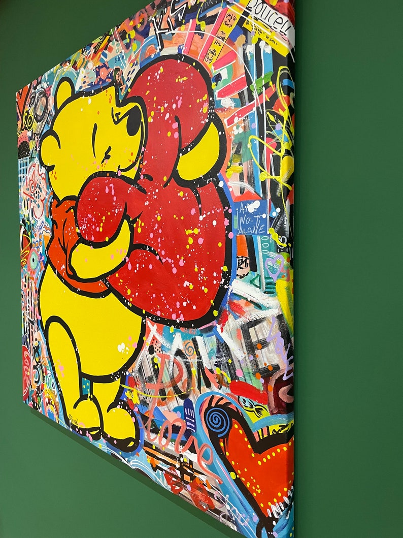 Original Acrylic Popart Painting Winnie the Pooh - Etsy