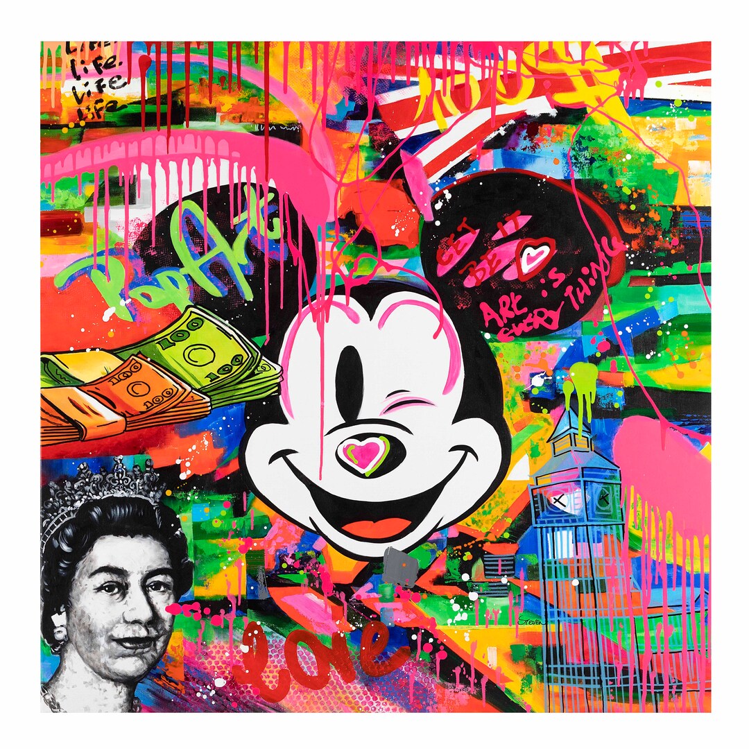 Pop Art Mickey Mouse Painting - Etsy