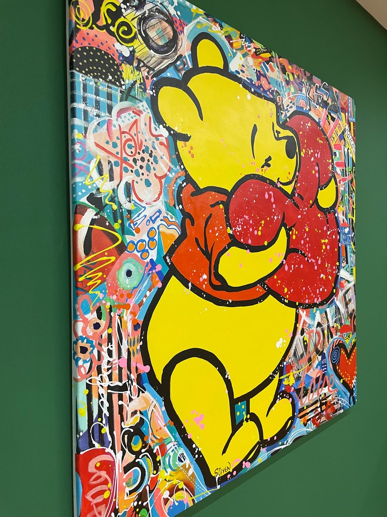 Original Acrylic Popart Painting Winnie the Pooh - Etsy