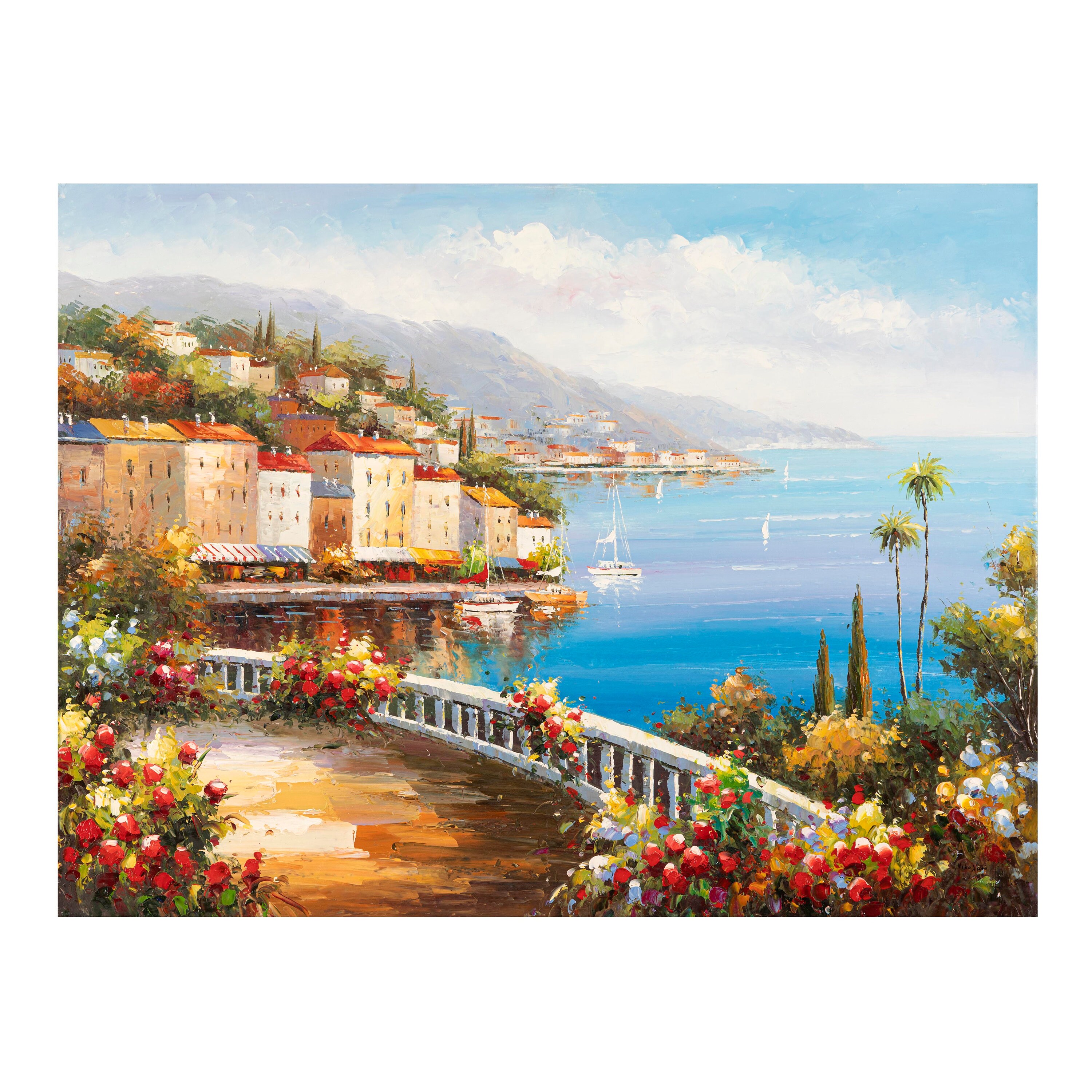 Art & Collectibles Painting Wall art Italian Riviera original oil ...