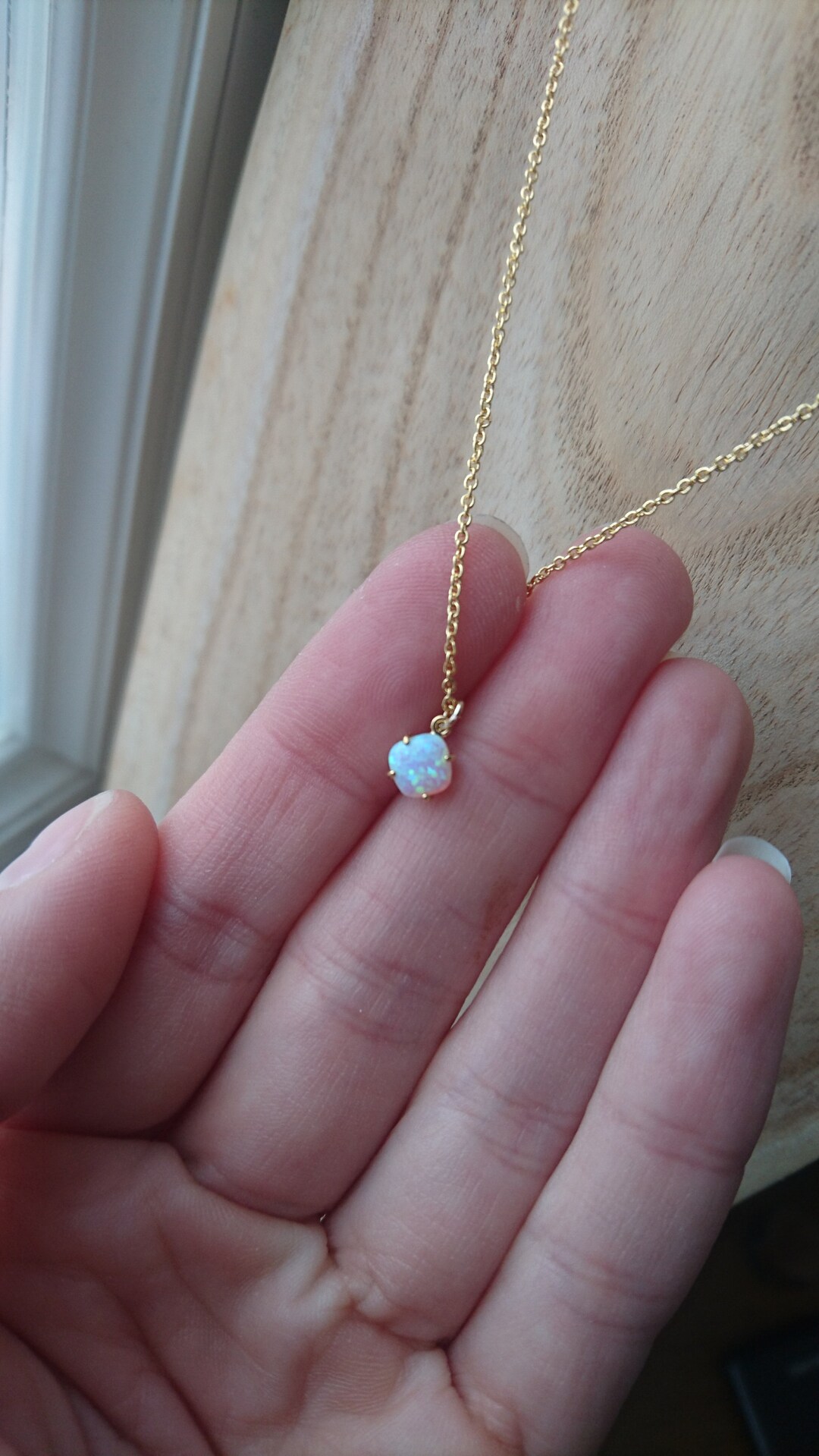 Collier opal collier minimaliste opal collier opal plaqué - Etsy France