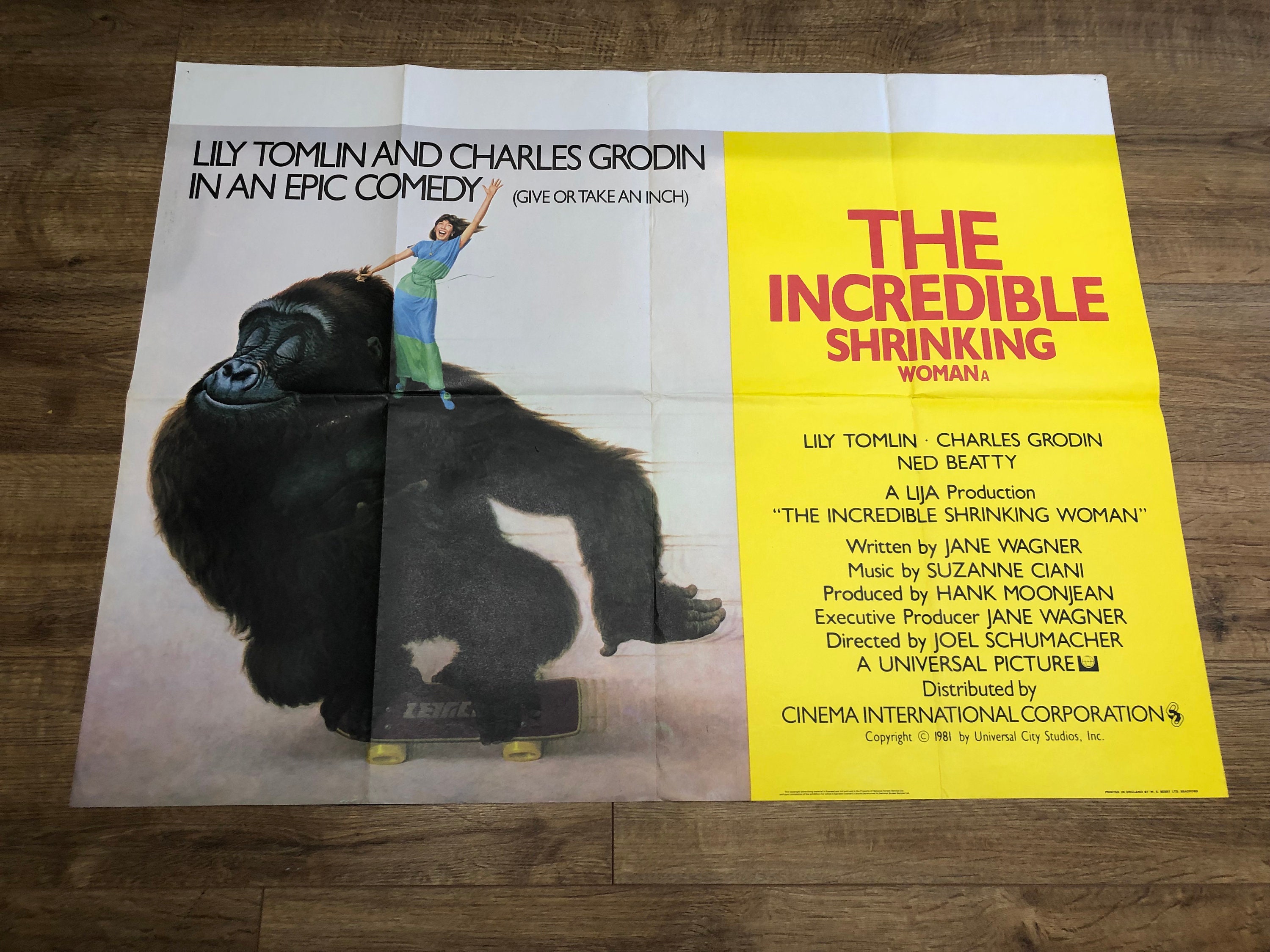 The Incredible Shrinking Woman Original UK Cinema Quad - Etsy