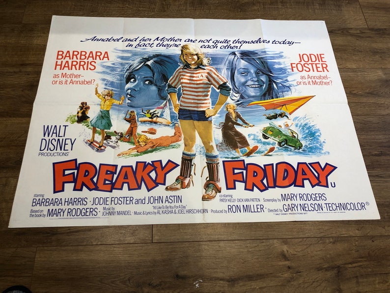 Freaky Friday - Original UK Cinema Quad Poster (1976) - Etsy
