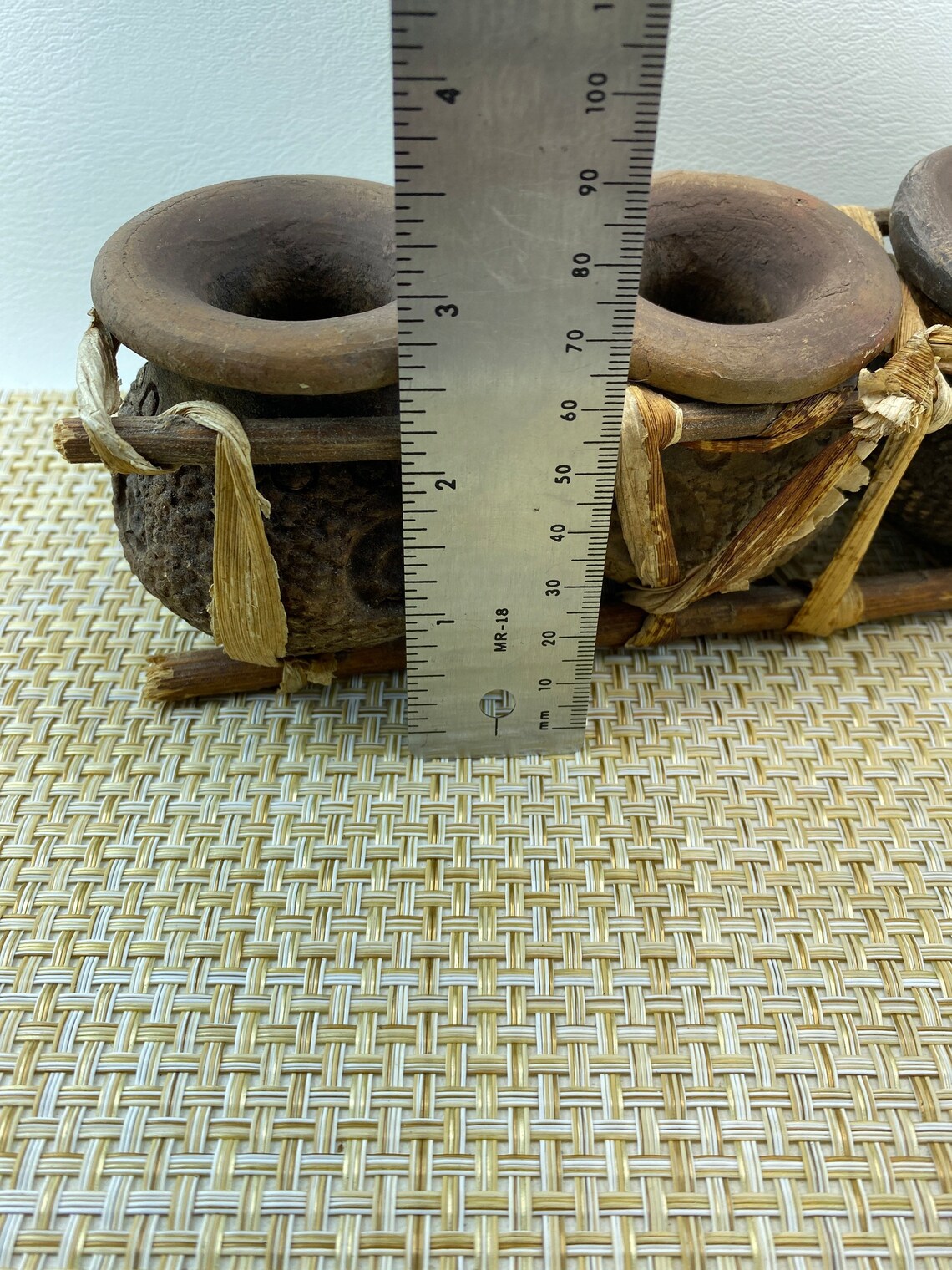 African Triple Clay Pot Set Kenya Storage Bamboo Clay Pots - Etsy