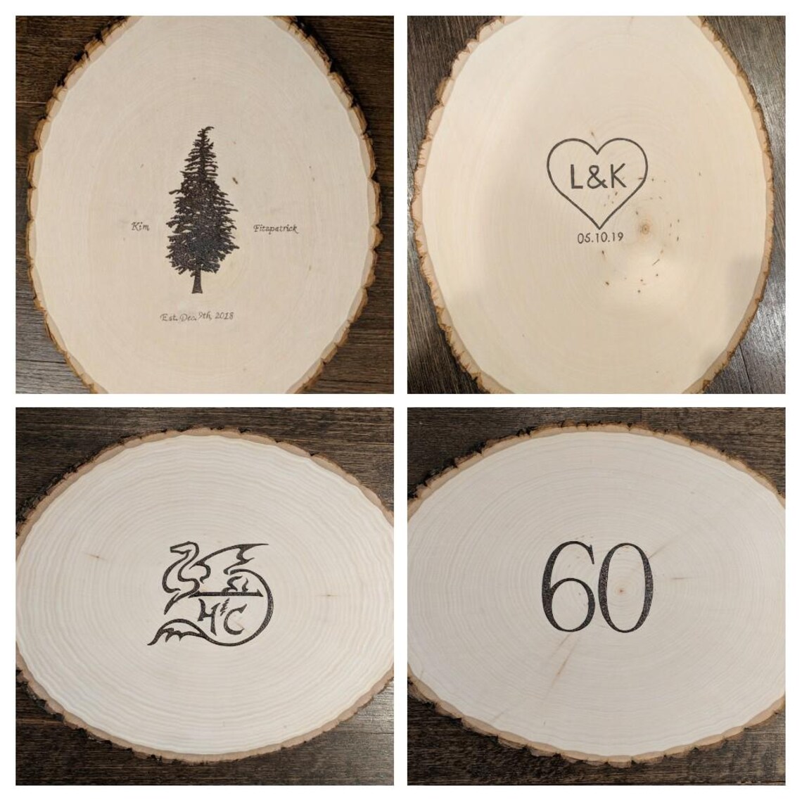 Guest Book Signing Tree Stump | Guest Log | Centerpiece | Wedding ...