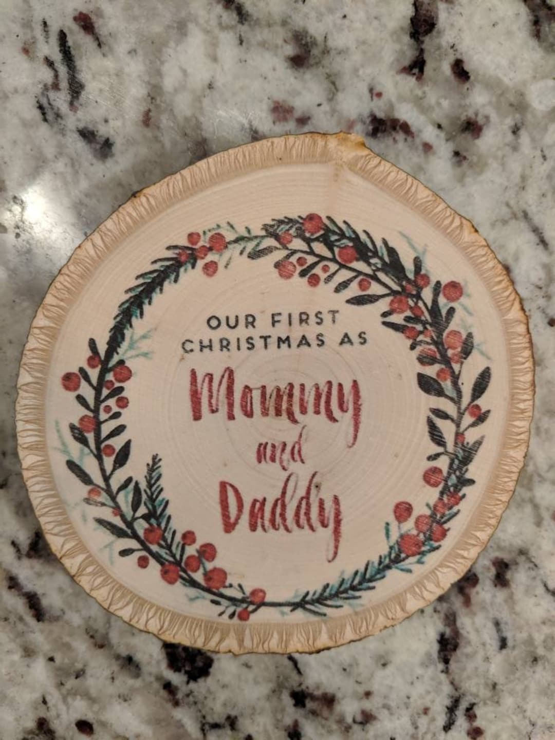 First Tree Stump Christmas Ornaments - Etsy