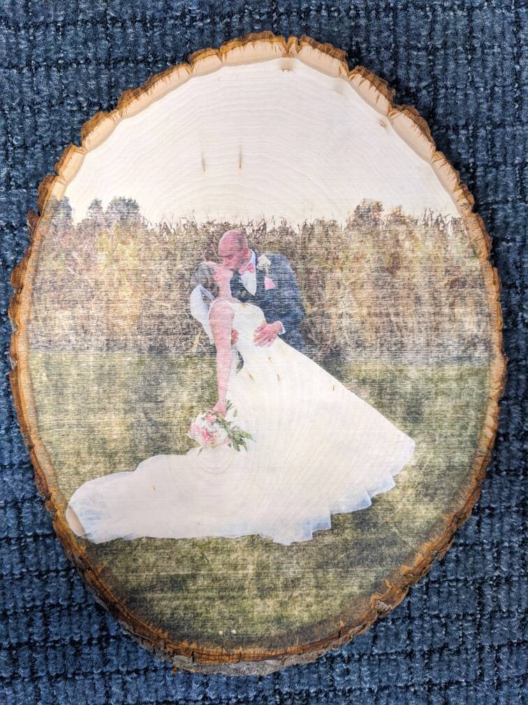 Rustic Pictured Tree Stump Display | Ornament | Wedding | Memorial ...