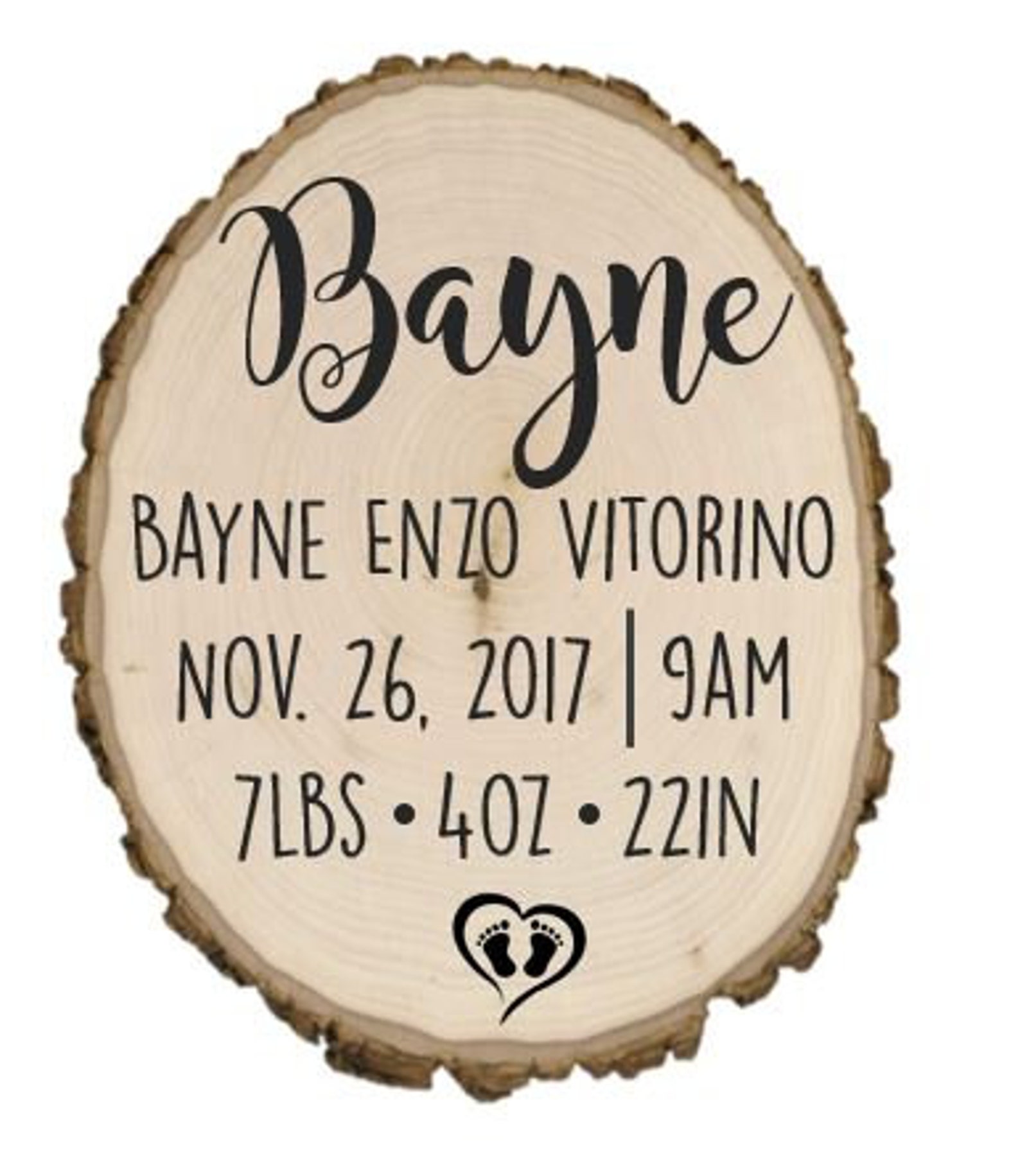 Birth Announcement | Hospital Sign | Delivery Room | Rustic | Tree ...