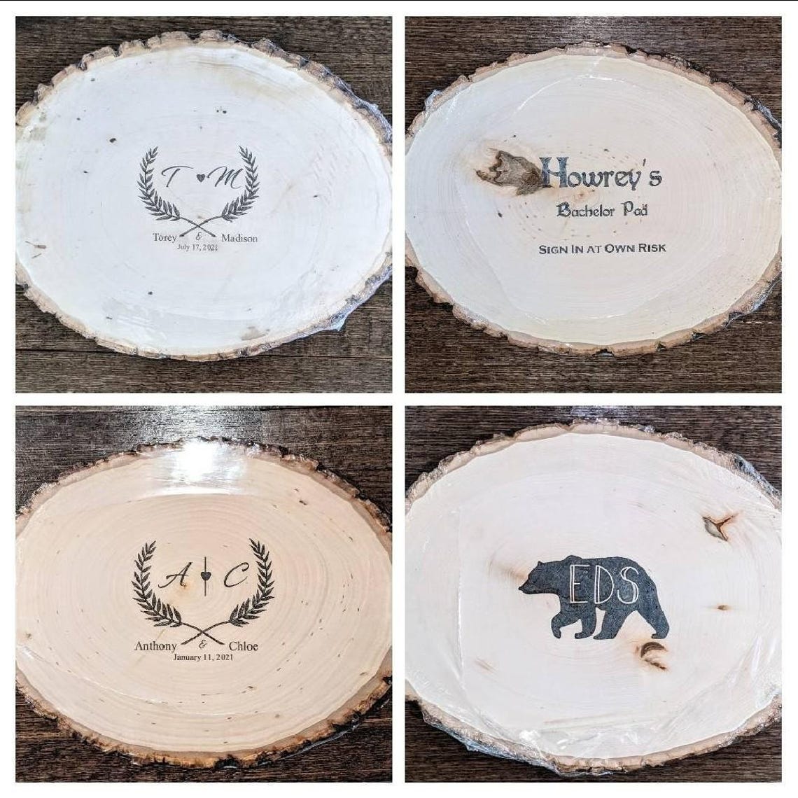 Guest Book Signing Tree Stump | Guest Log | Centerpiece | Wedding ...