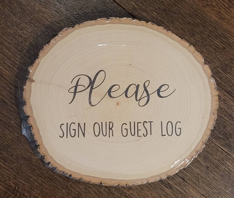 Please Sign Our Guest Log Guest Log Centerpiece Wedding - Etsy