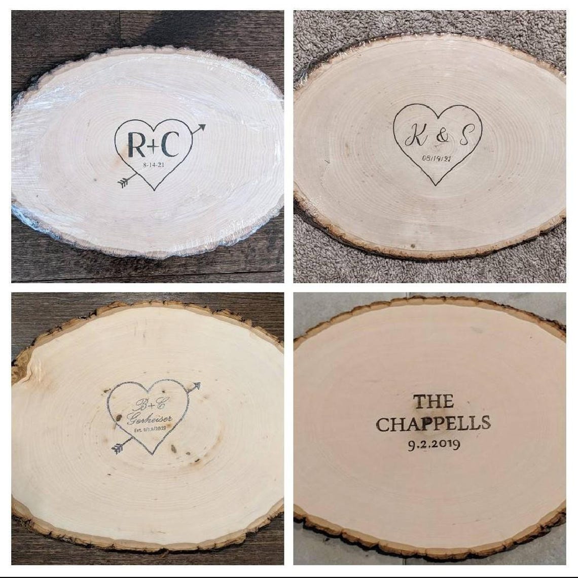 Guest Book Signing Tree Stump | Guest Log | Centerpiece | Wedding ...