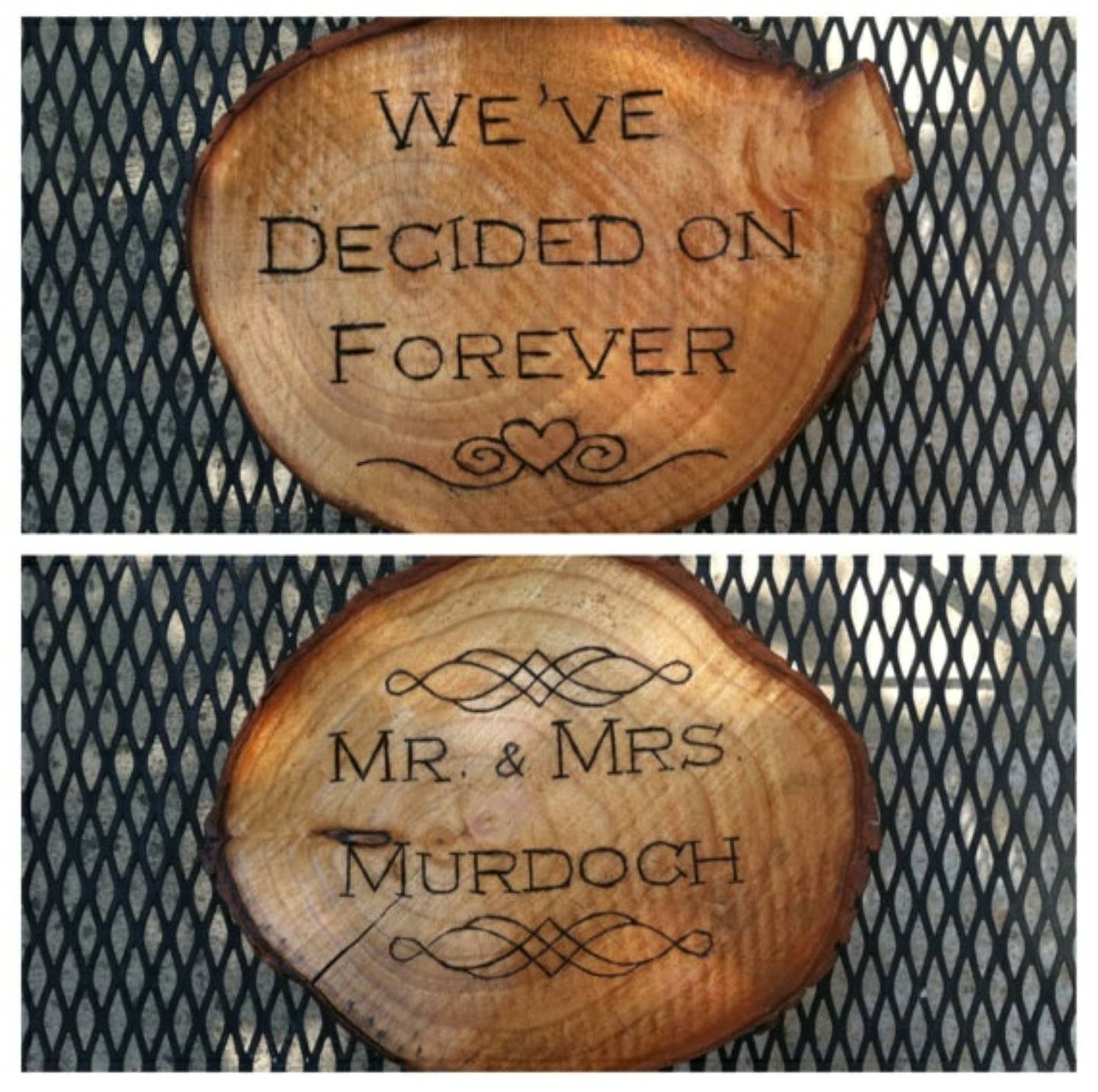 Engraved Family Name Tree Stump - Etsy
