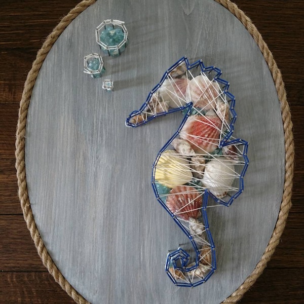 Seahorse String Art - Etsy