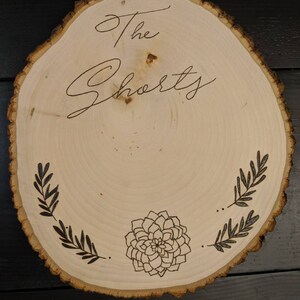 Engraved Family Name Tree Stump - Etsy