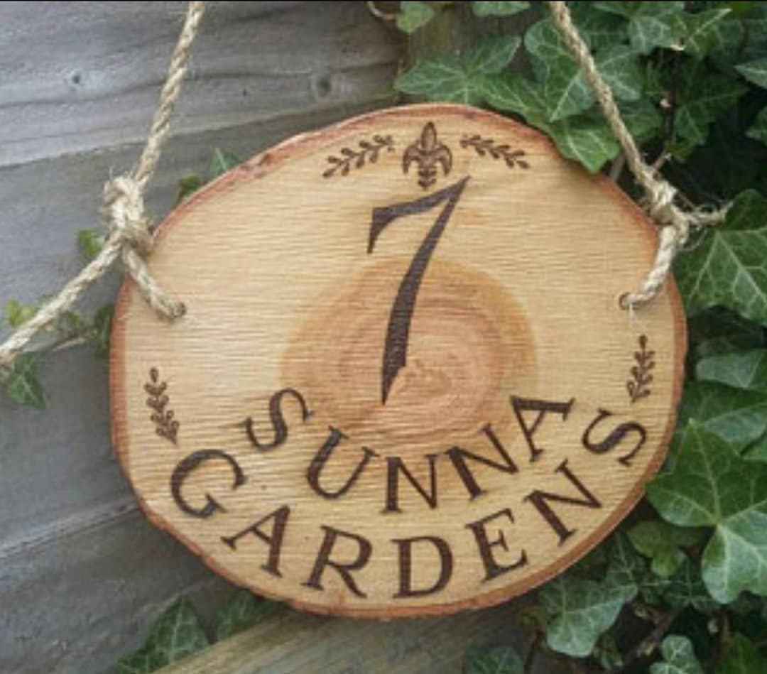 Engraved Address Tree Stump - Etsy
