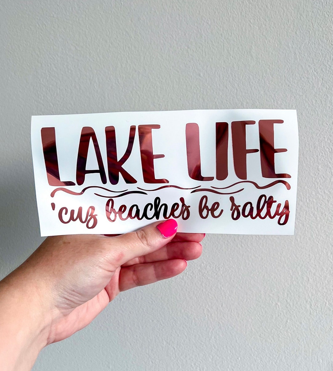 Lake Life 'cuz Beaches Be Salty Decal Sticker - Etsy