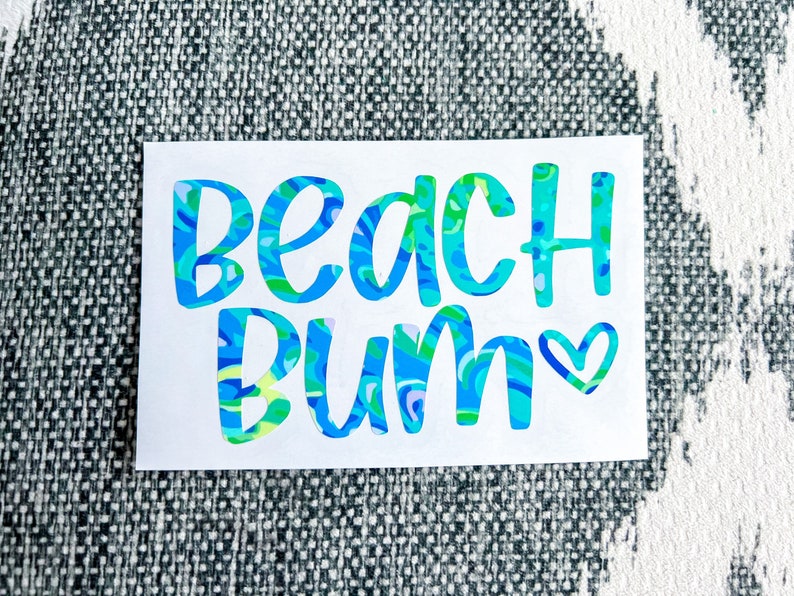 Beach Bum Decal Bumper Sticker Car Decal - Etsy