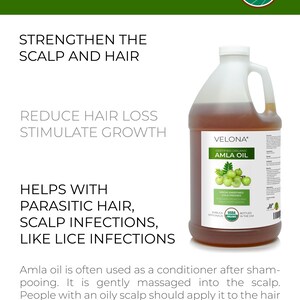 Velona Amla Oil USDA Certified Organic - 64 Fl Oz 100% Pure and Natural ...