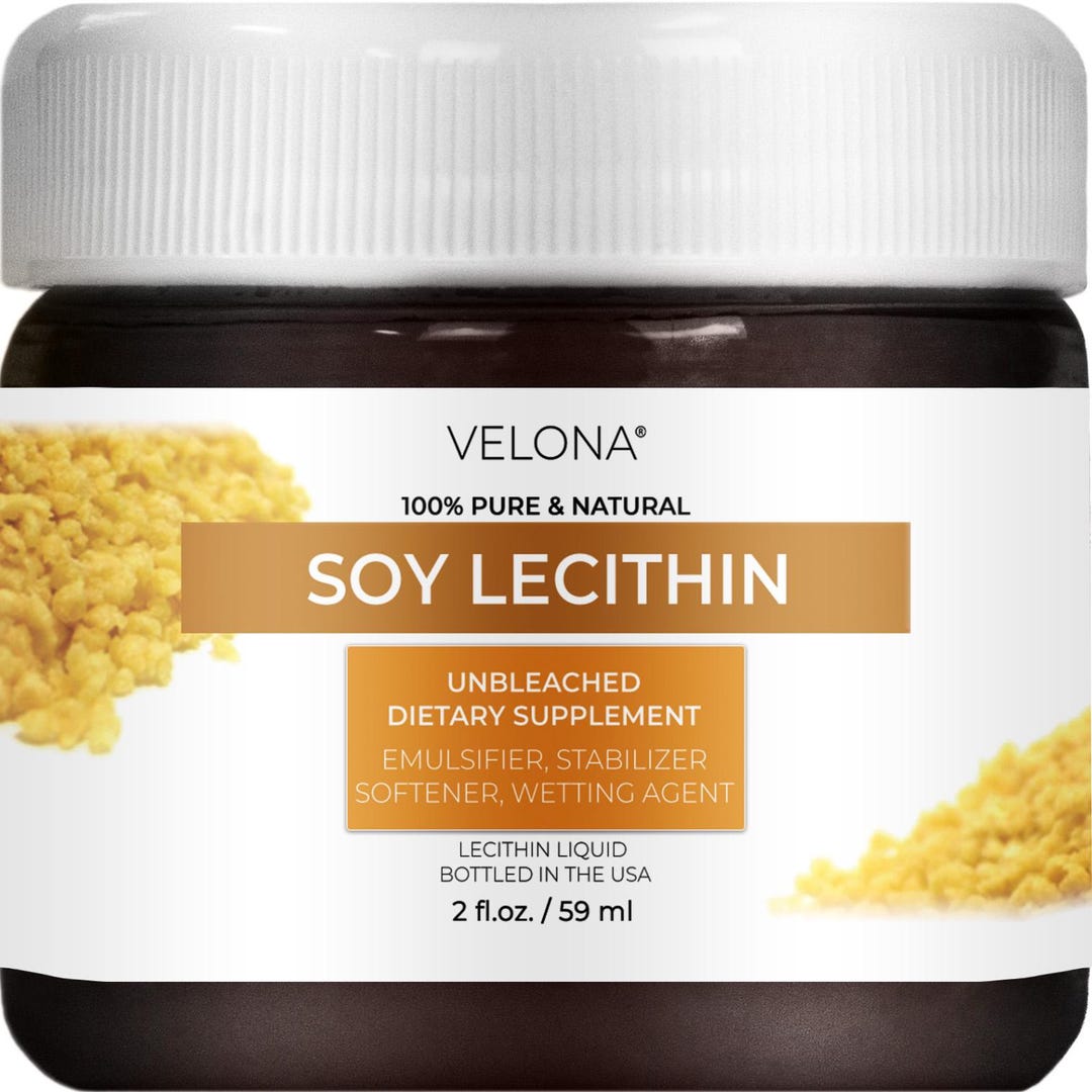 Velona Pure Liquid Soy Lecithin 2 Fl Oz | Food Grade | Unbleached ...