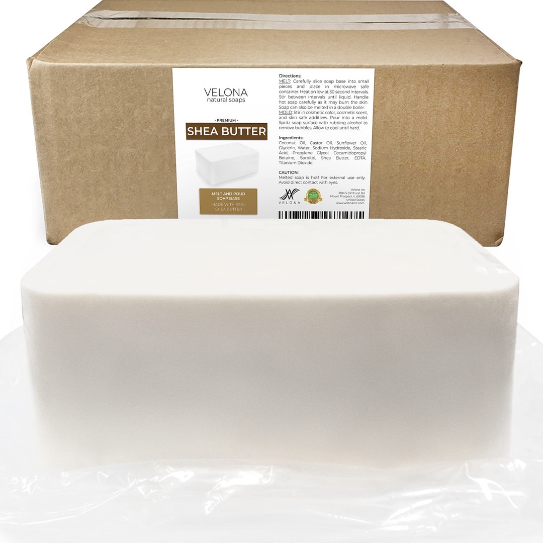 Velona 25 LB - Shea Butter - Melt and Pour Soap Base Bulk SLS/SLES Free ...