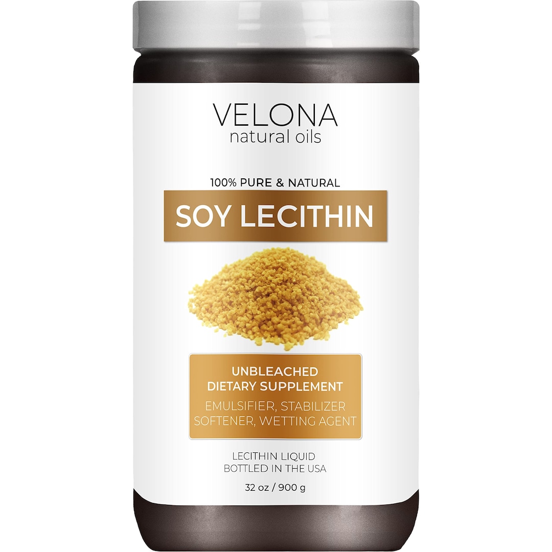 Velona Pure Liquid Soy Lecithin 32 Oz Food Grade Unbleached Emulsifier ...